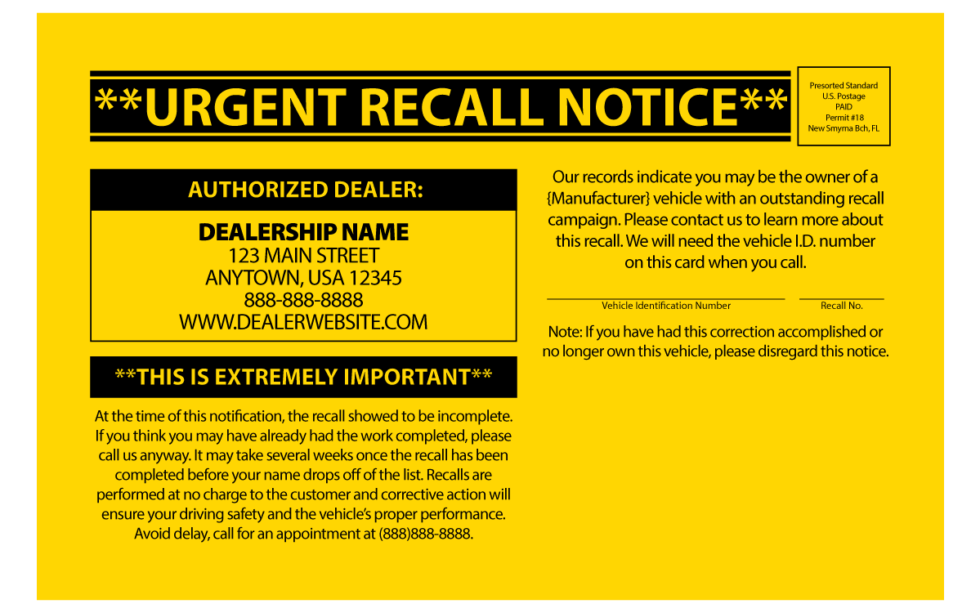 Recall | Car People Marketing